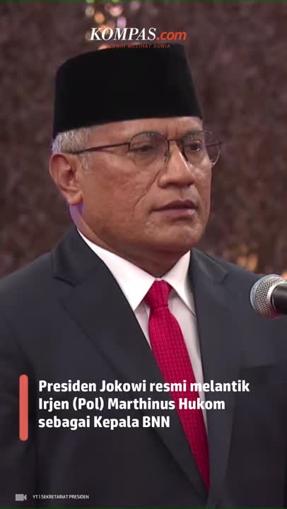 Jokowi Lantik Irjen Marthinus Hukom Jadi Kepala BNN