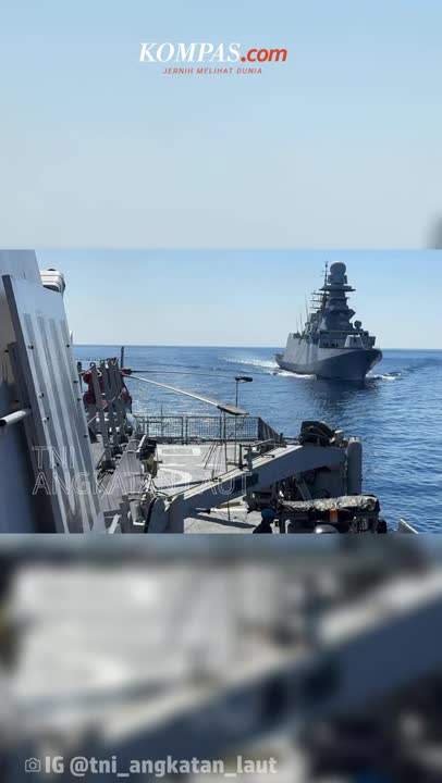KRI Diponegoro-365 dan Kapal NATO Latihan Bersama di Laut Mediterania