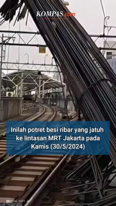 Begini Penampakan Besi Ribar yang Jatuh di Rel MRT Jakarta #Shorts