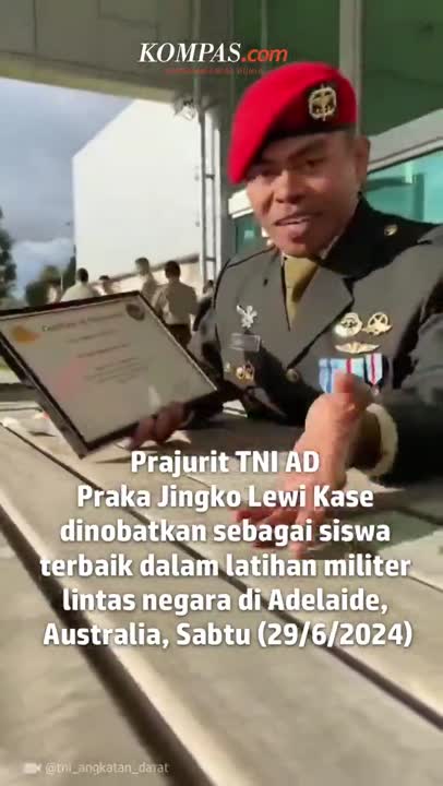 Praka Jingko, Prajurit Kopassus jadi Siswa Terbaik Latihan Militer di ...