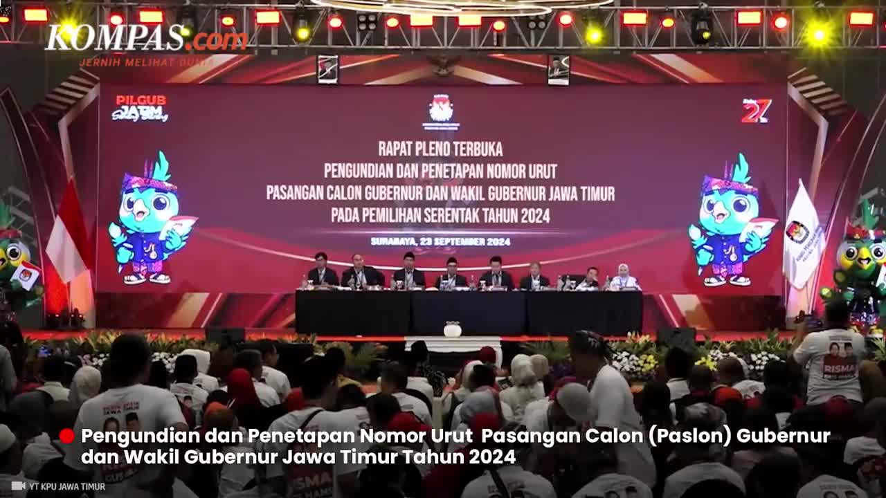 Berita Terkini Harian Pengundian Nomor Urut Cagub Jatim Terbaru Hari Ini - Kompas.com