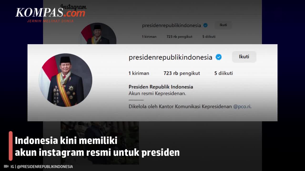 Berita Terkini Harian Instagram Resmi Presiden Terbaru Hari Ini - Kompas.com