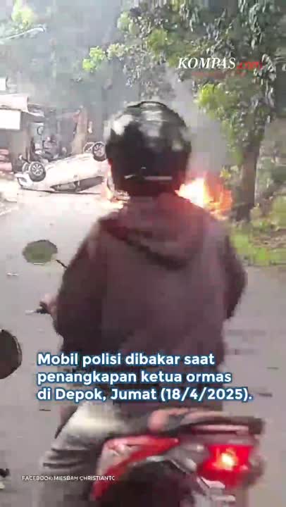Mobil Polisi Dibakar Saat Penangkapan Ketua Ormas di Depok, 2 Orang Jadi Tersangka