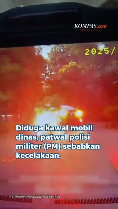 Diduga Kawal Mobil Dinas, Patwal Polisi Militer Sebabkan Kecelakaan