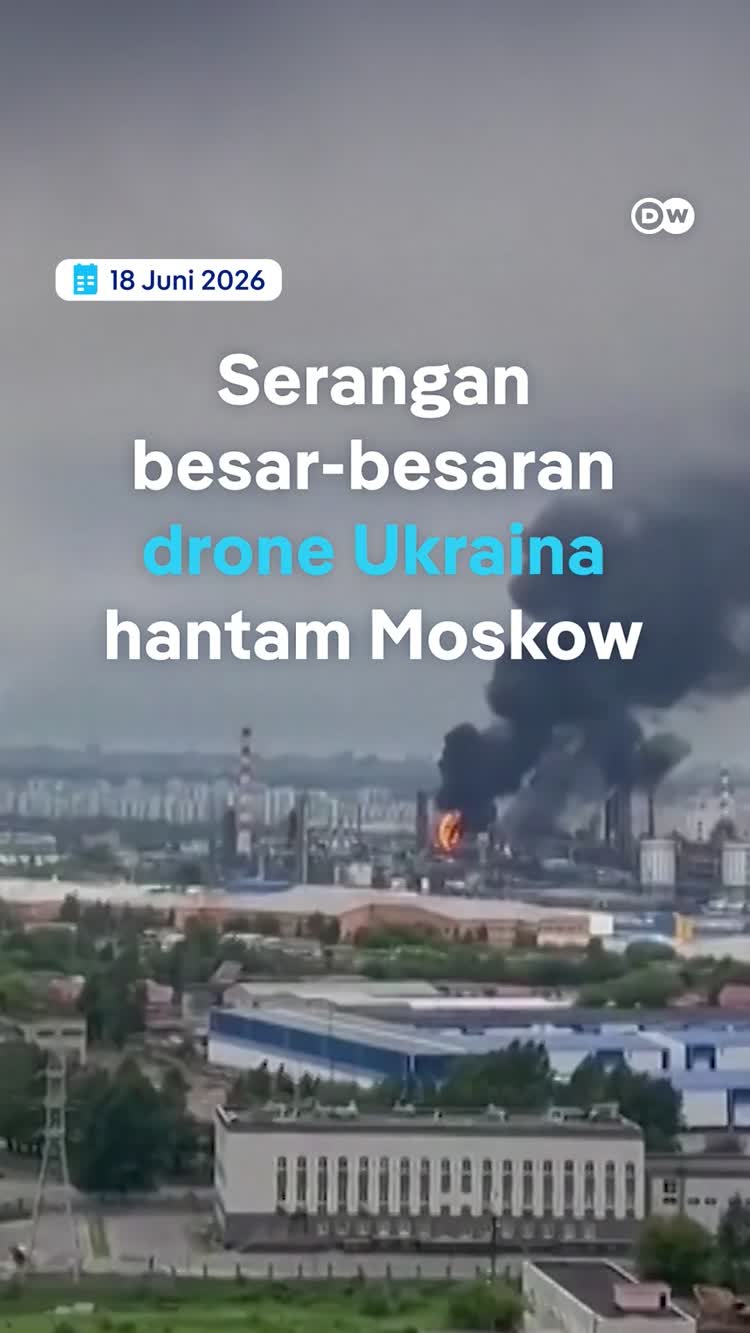 Serangan Besar-besaran Drone Ukraina Hantam Kilang Minyak di Moskow