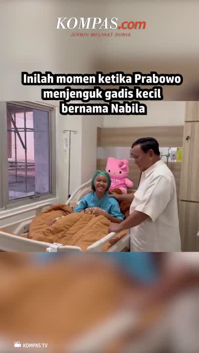 Momen Prabowo Jenguk Nabila Si Penyelamat Kucing Momen Prabowo Jenguk Nabila Si Penyelamat Kucing